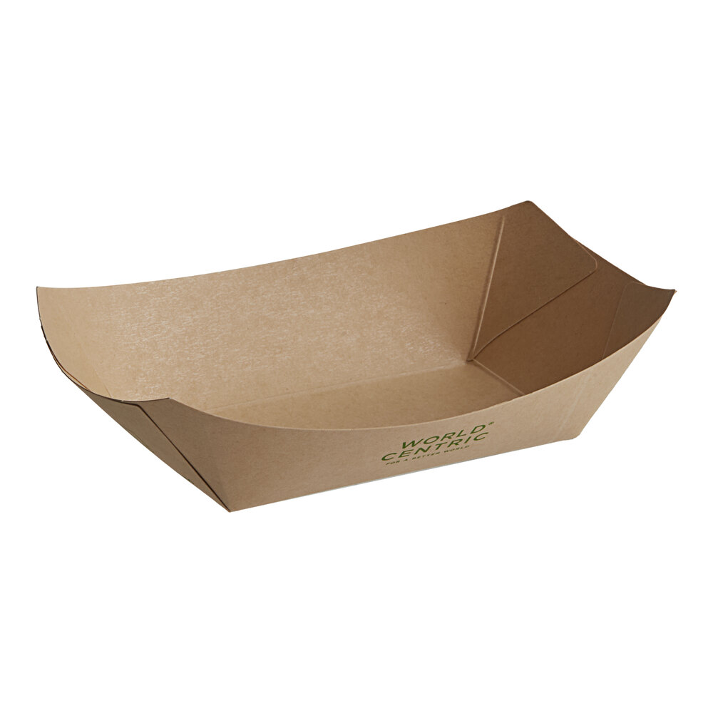 World Centric NoTree #100 1 lb. Compostable Food Tray - 1,000/Case