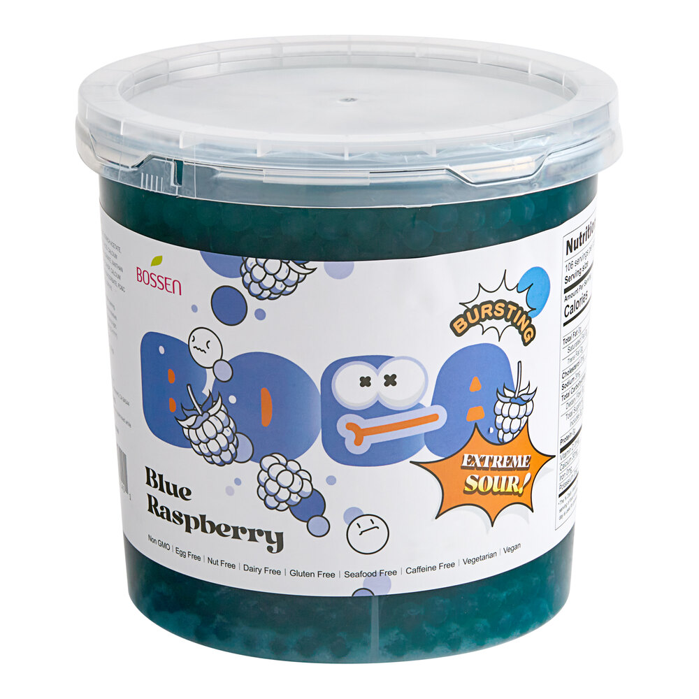 Bossen Sour Blue Raspberry Bursting Boba 7.04 lb.