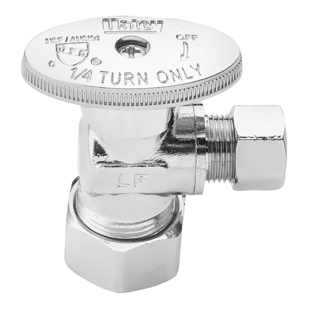 Oatey 4701PCLF 1/4-Turn Angle Water Stop Valve with 5/8" O.D. Inlet (1/ ...