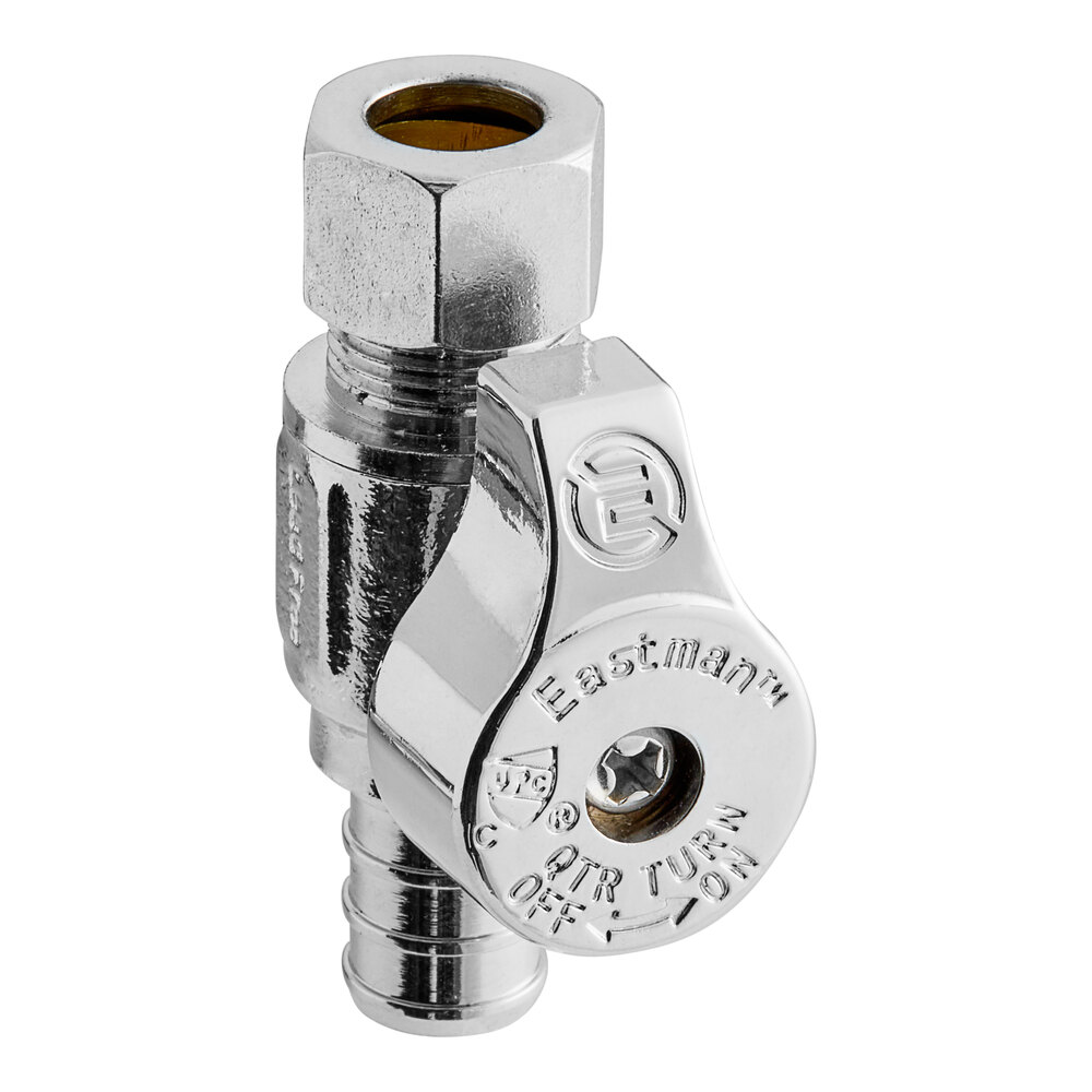 Eastman 10728LF SpeedFlex 1/2" PEX x 3/8" Quarter-Turn Crimp Straight ...