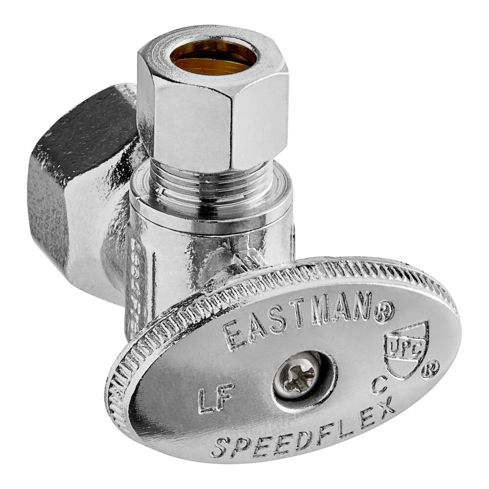 Eastman 10733LF SpeedFlex 1/2" FIP x 3/8" Quarter-Turn Iron Angle Stop ...