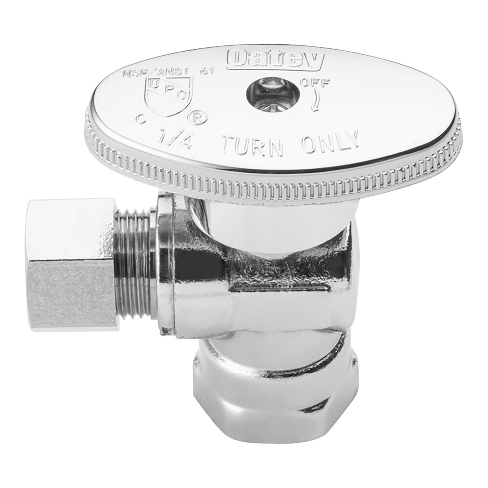 Oatey 4707PCLF 1/4-Turn Angle Water Stop Valve with 1/2" FIP Inlet and ...