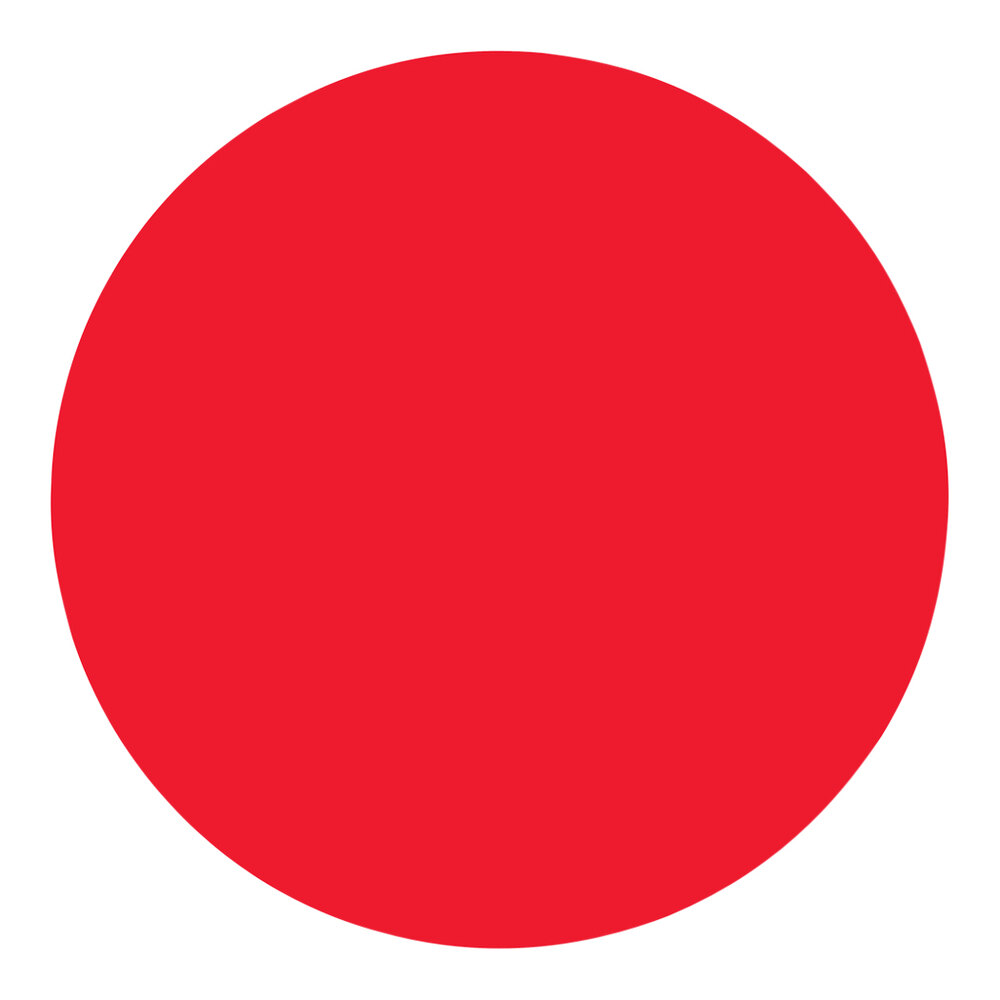 Tape Logic 3/4" Fluorescent Red Semi-Gloss Paper Removable Round ...