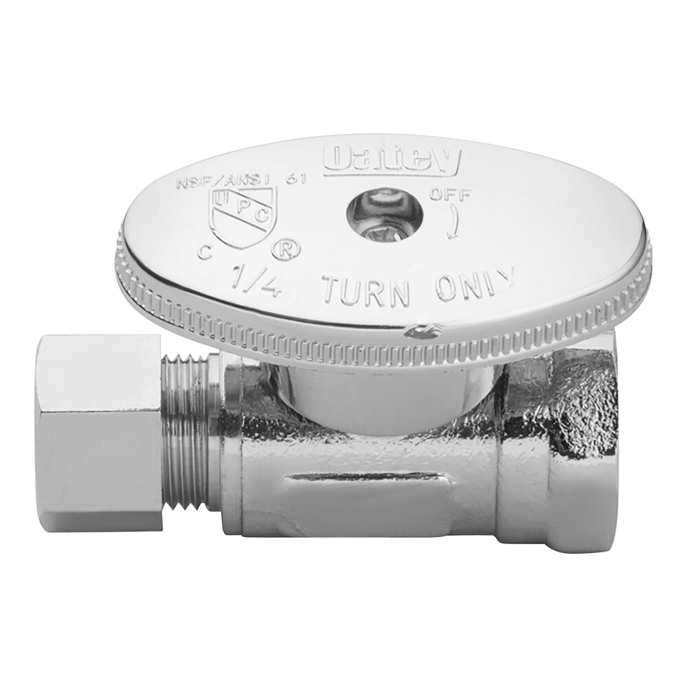 Oatey 4750PCLF 1/4-Turn Straight Water Stop Valve with 3/8" FIP Inlet ...