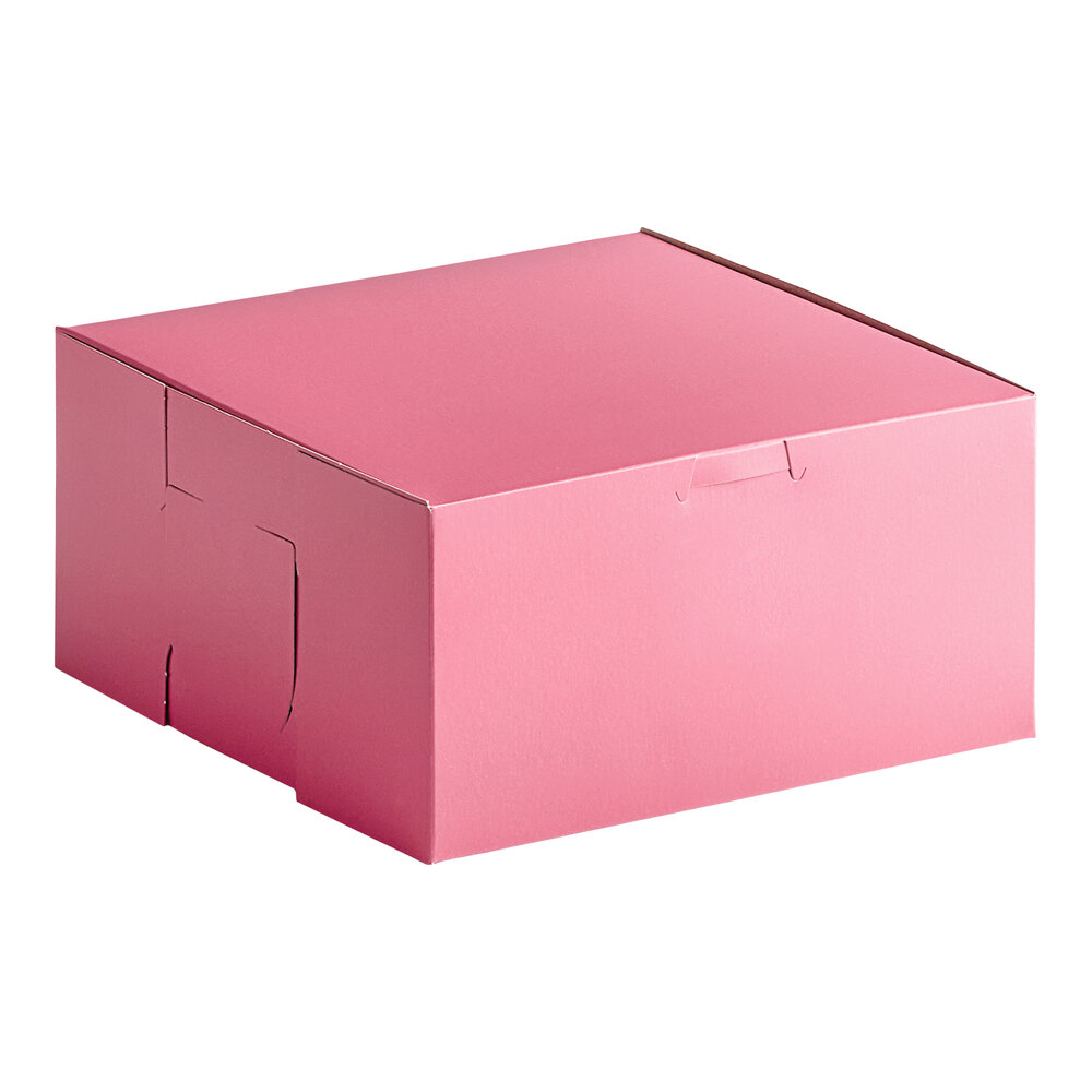 Southern Champion 8" x 8" x 4" Pink Cake / Bakery Box - 250/Case