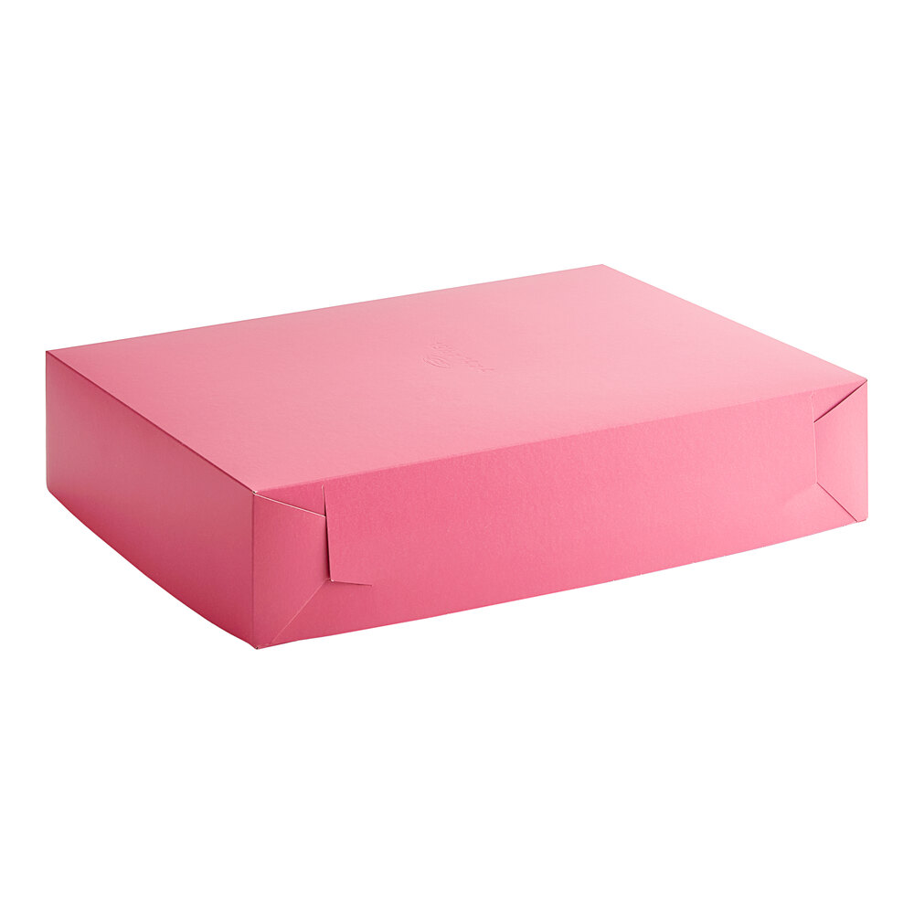 Southern Champion 19 1/2" x 14" x 4" Pink Half Sheet Cake / Bakery Box ...