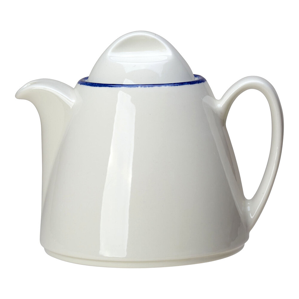 Steelite Performance Blue Dapple 12 oz. Beverage Pot with Lid - 6/Case