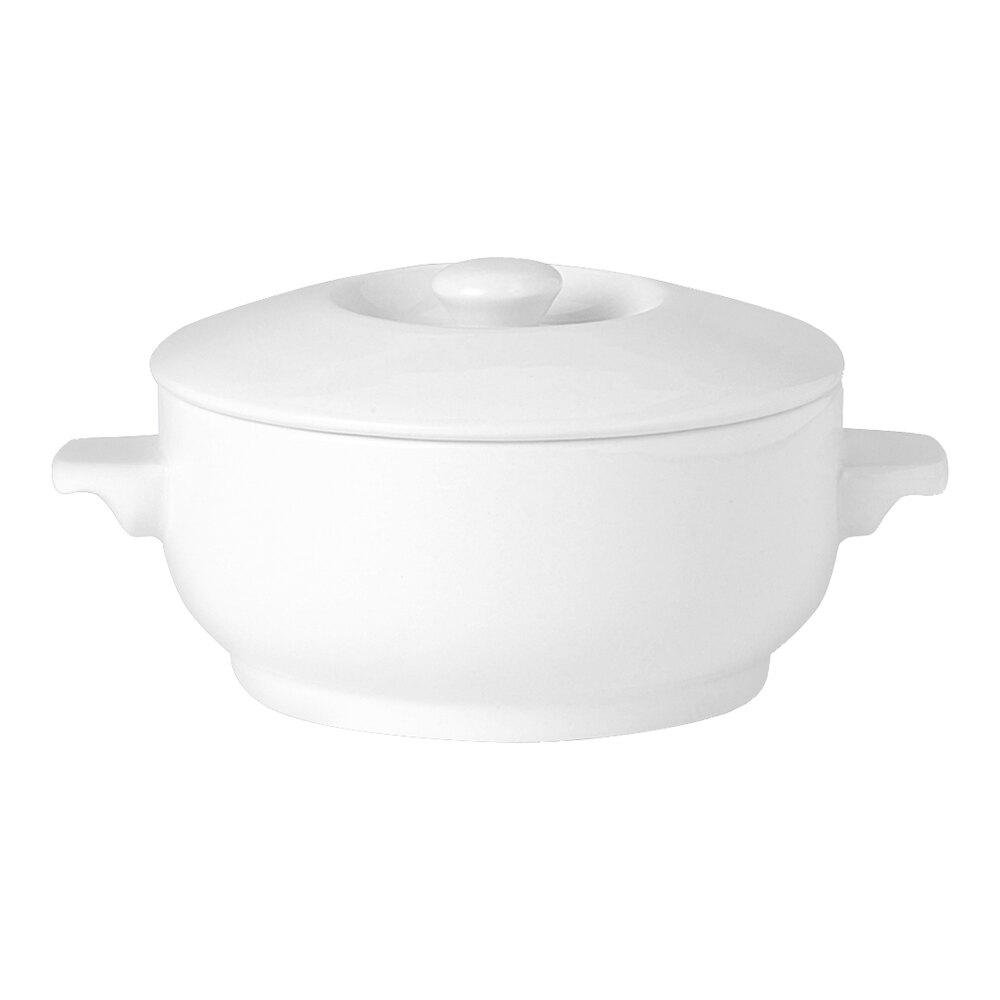Steelite Performance Simplicity 15 oz. Soup Bowl Base with Lid - 6/Case