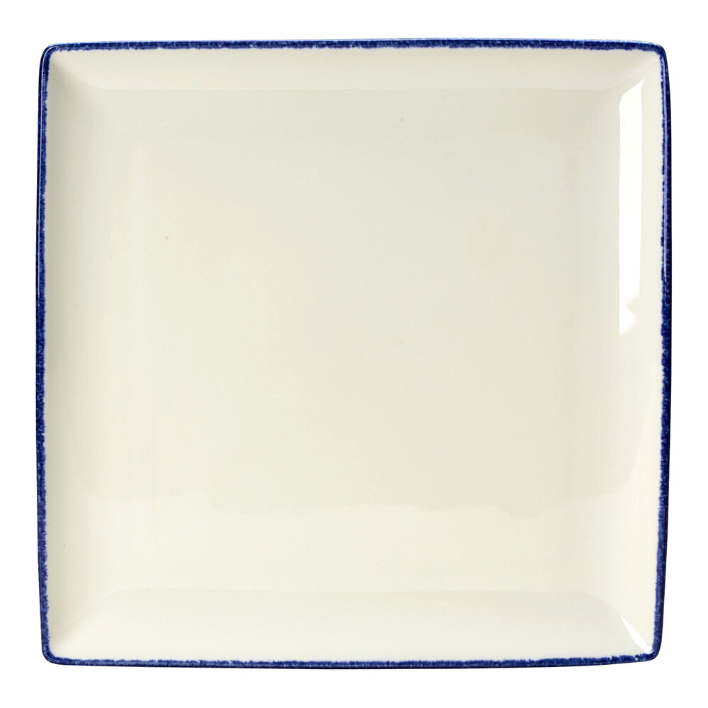 Steelite Performance Blue Dapple 10 1/2" Square Tray - 6/Case