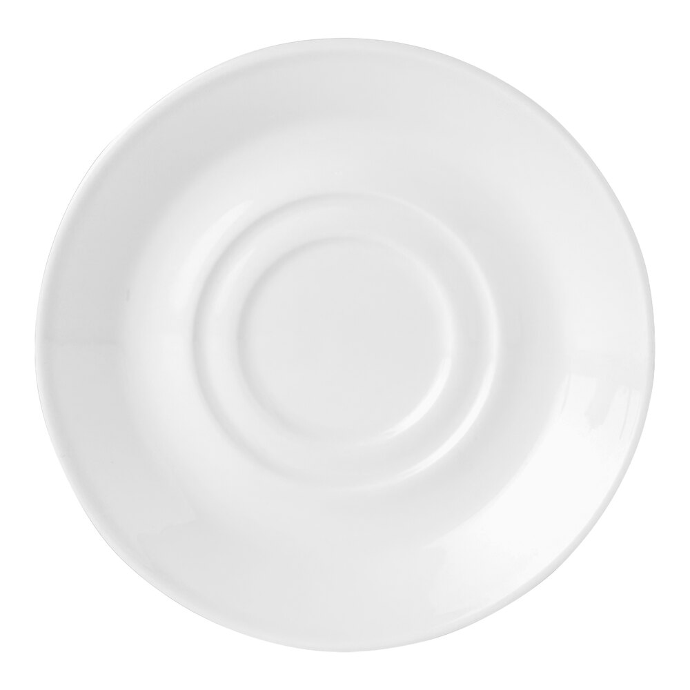 Steelite Performance Simplicity 4 5/8" Double Well Saucer - 36/Case