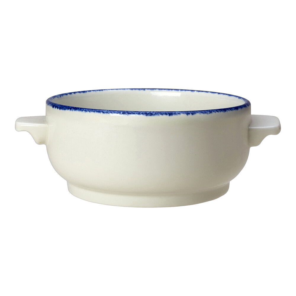 Steelite Performance Blue Dapple 15 oz. Soup Bowl Base - 6/Case