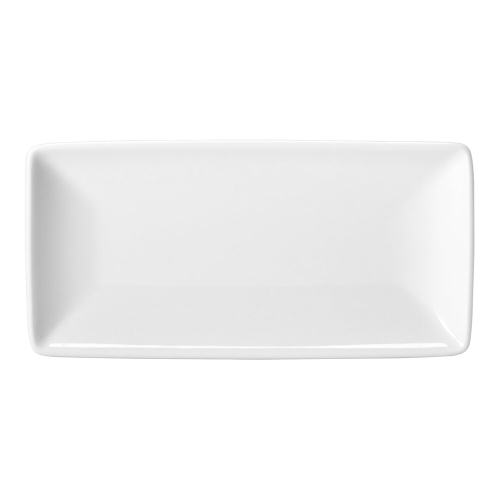 Steelite Performance Taste 8" x 4" White Rectangle Tray - 6/Case