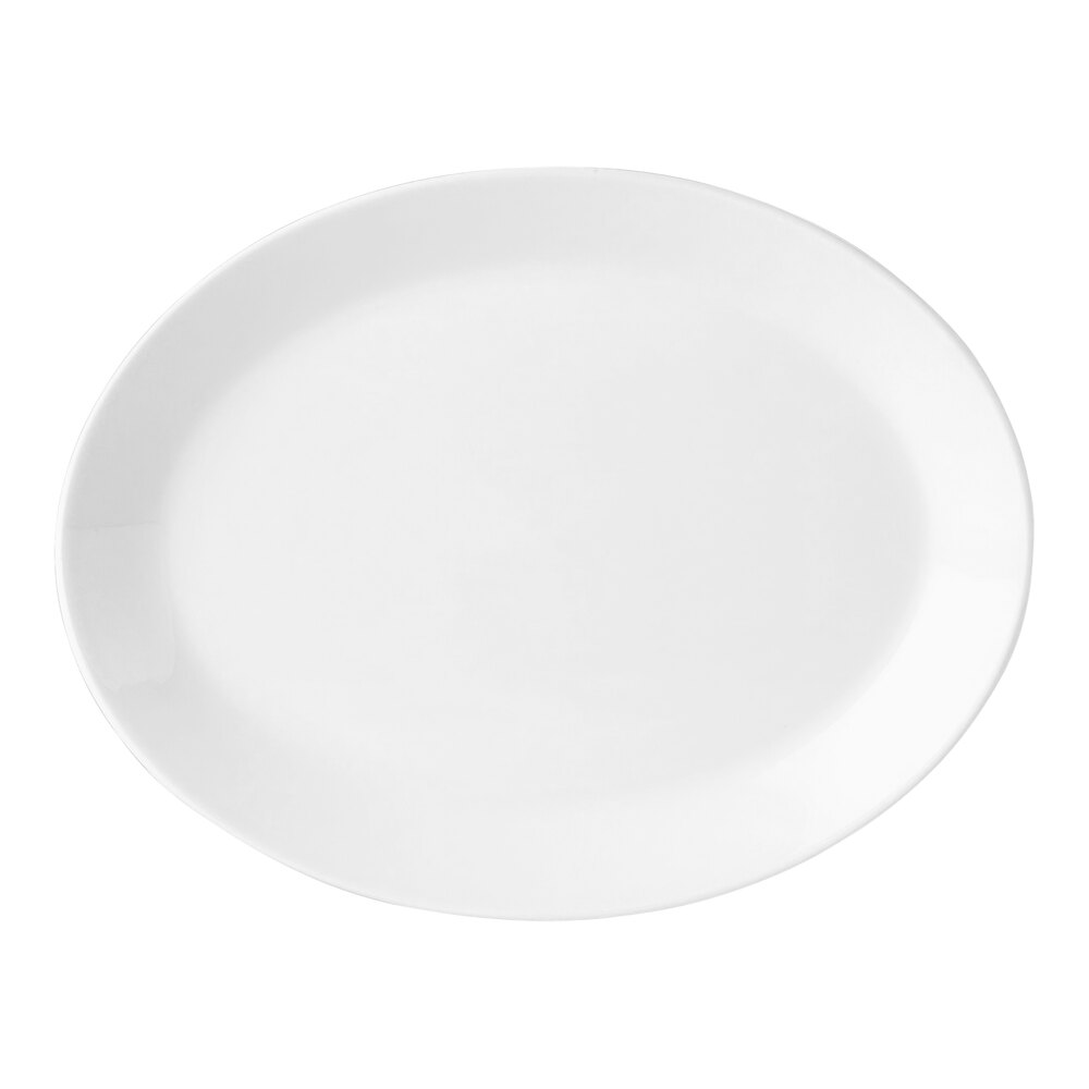 Steelite Performance Simplicity 12" x 9 3/8" Oval Coupe Platter - 12/Case