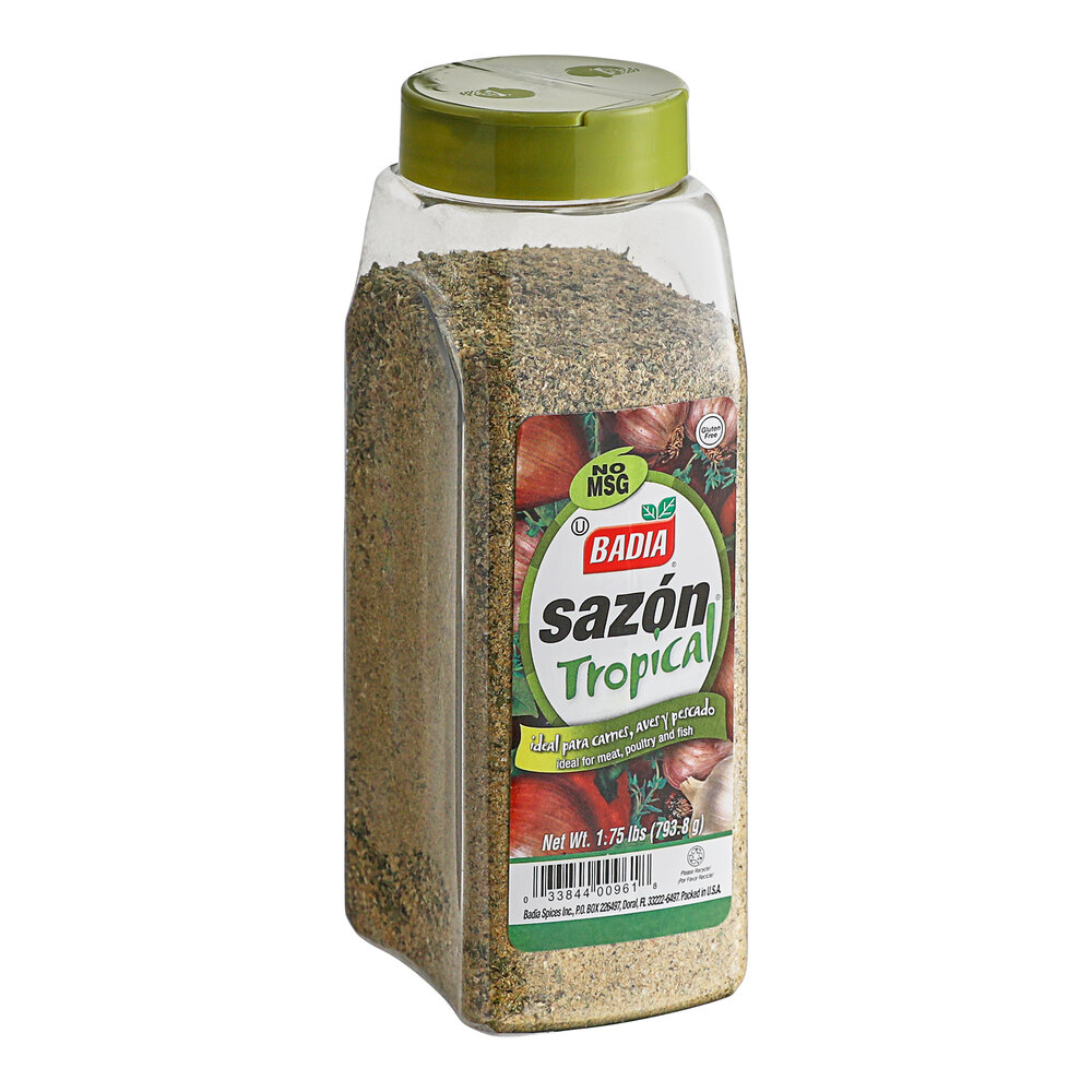 Badia Sazon Tropical Seasoning 1.75 lb. - 6/Case