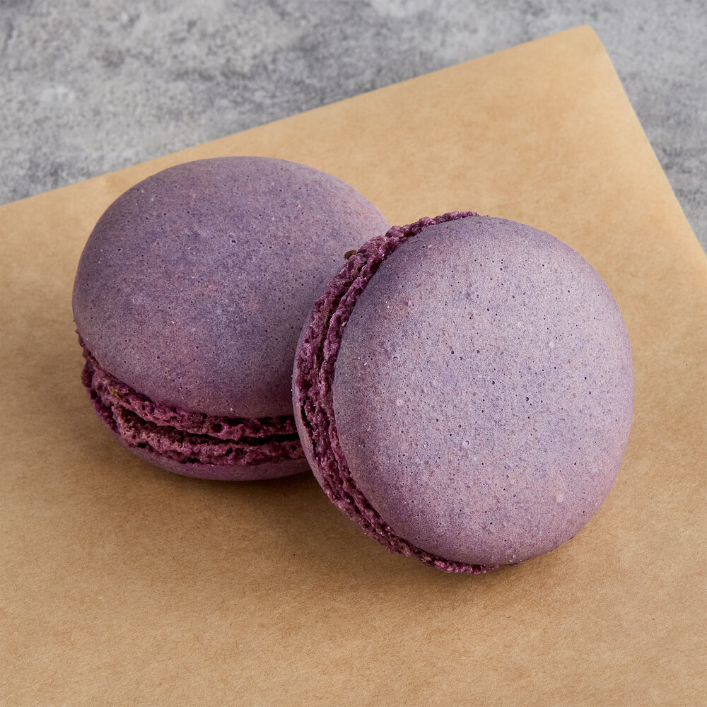 White Toque French Lemon Lavender Macarons - 105/Case