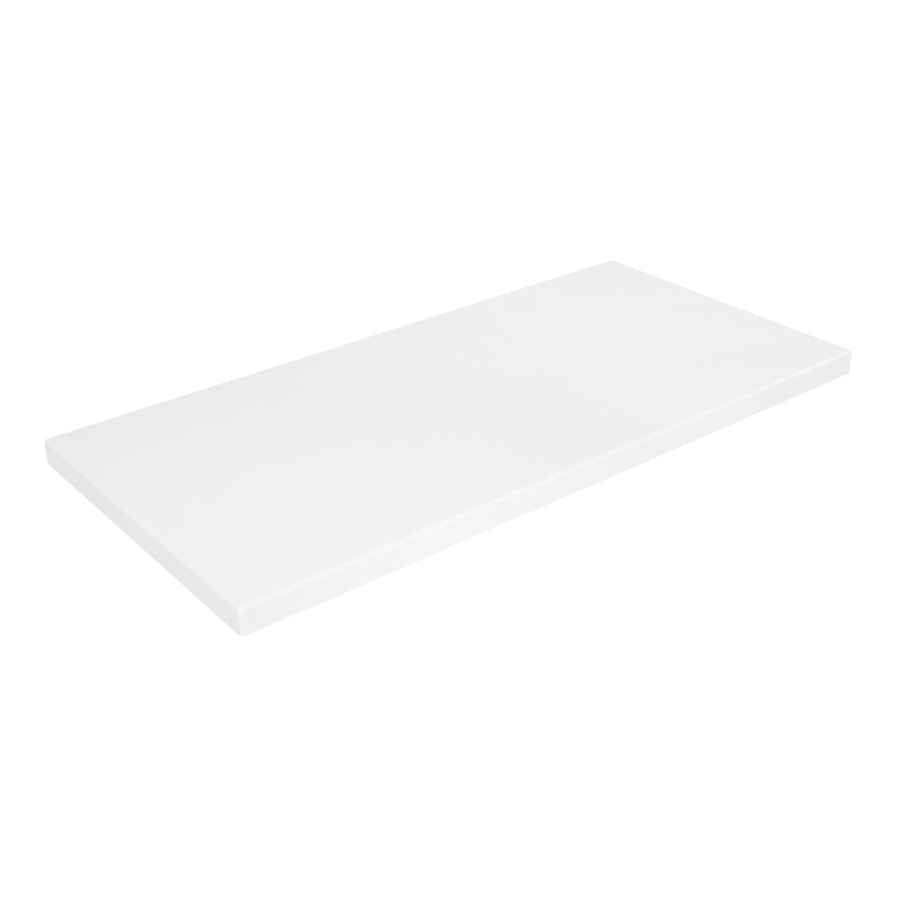 American Tables & Seating 30" x 60" Rectangular Pure White Super Gloss ...