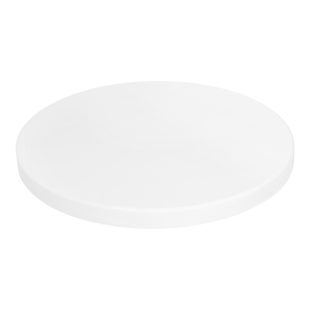 American Tables & Seating 30" Round Pure White Super Gloss Resin Table Top