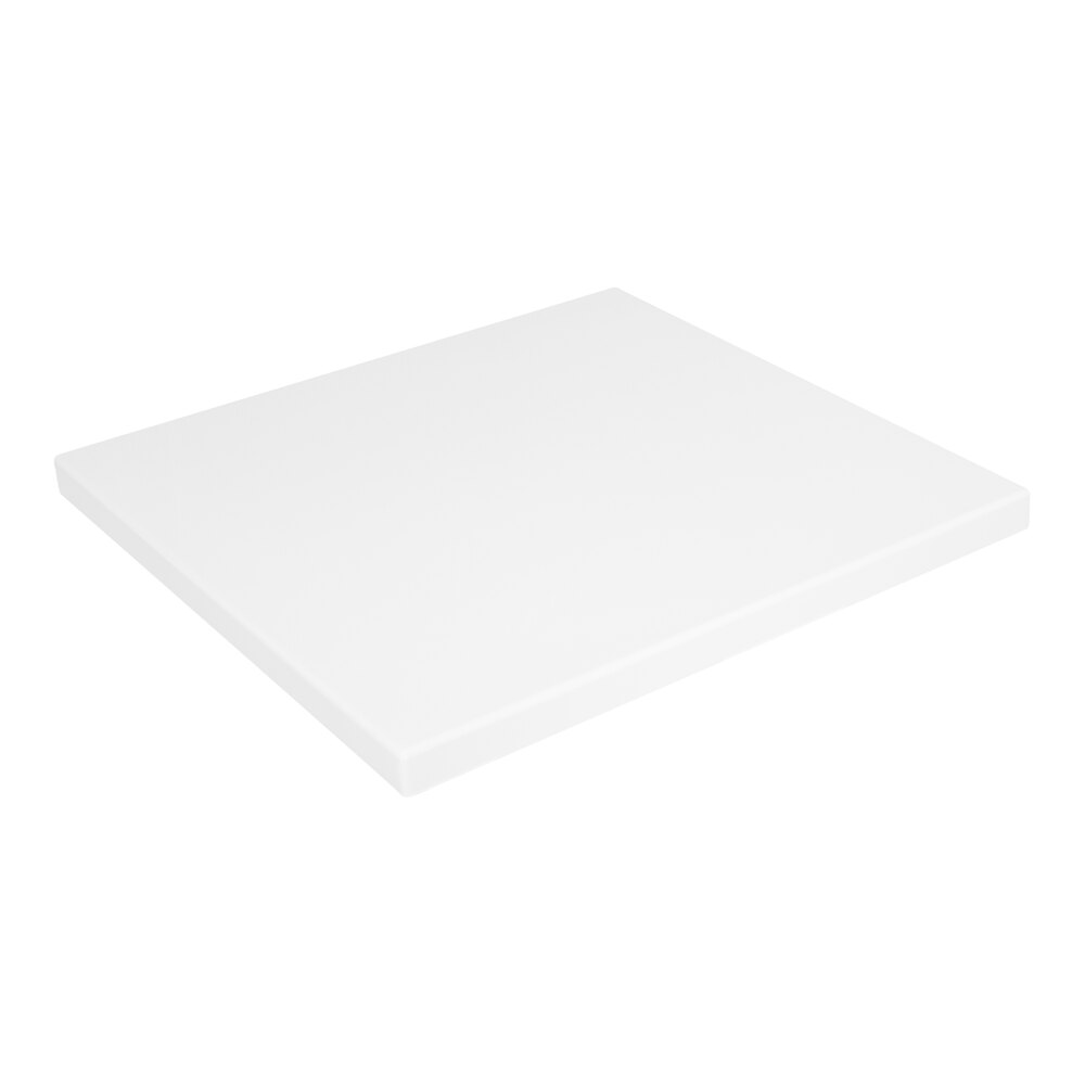 American Tables & Seating 36" x 36" Square Pure White Super Gloss Resin ...