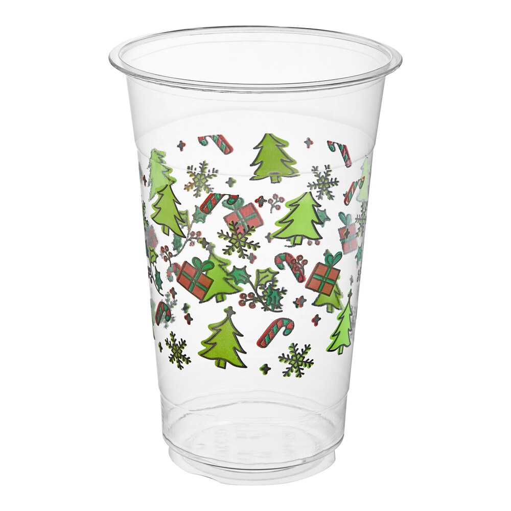 Choice 20 oz. Holiday PET Plastic Cold Cup - 600/Case