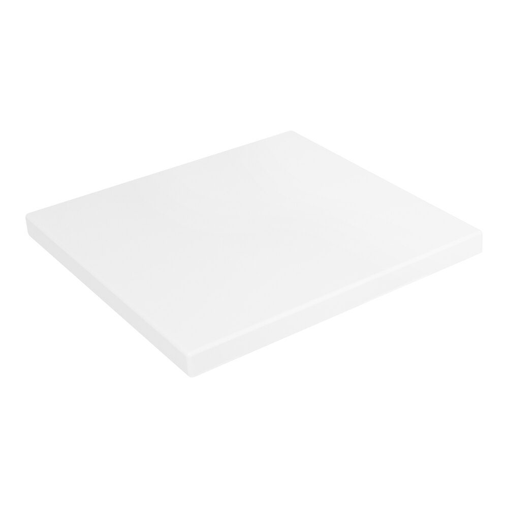 American Tables & Seating 30" x 30" Square Pure White Super Gloss Resin ...