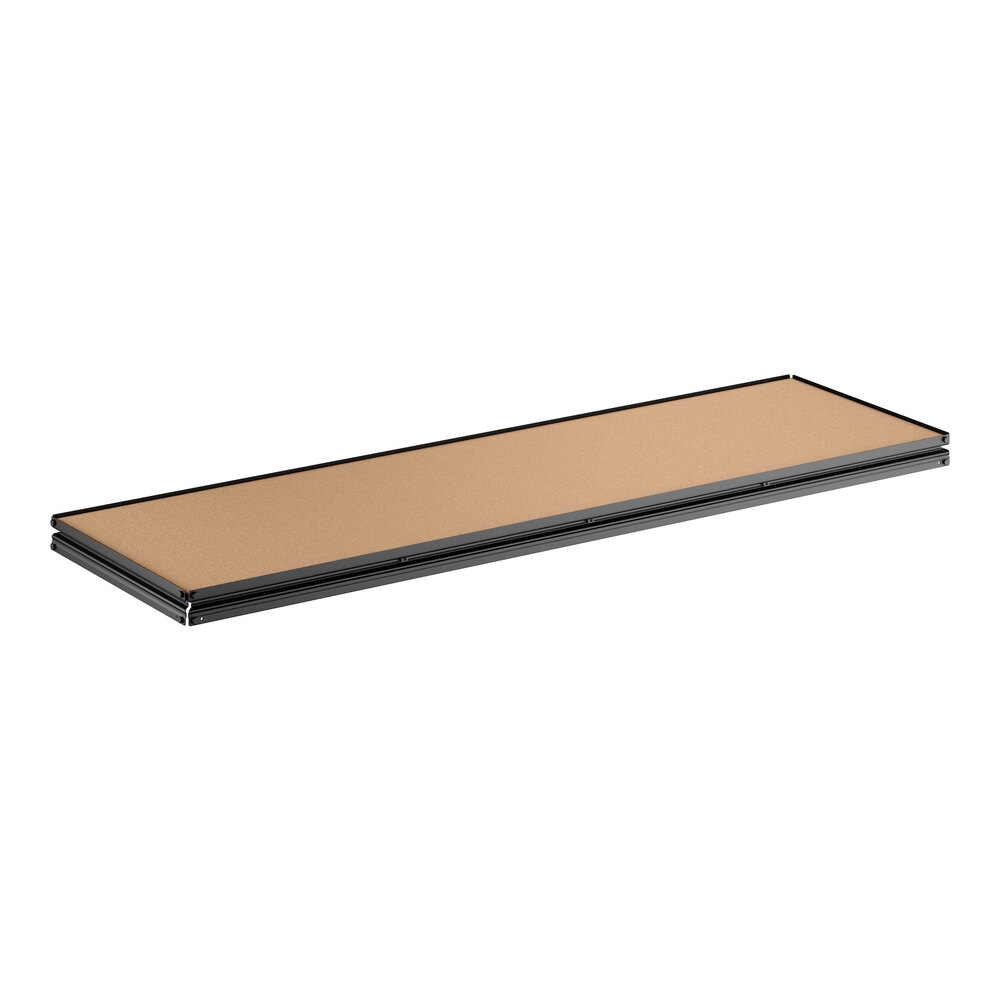 Lavex 18" x 60" Black Z-Beam Particle Board Shelf for 5-Shelf Boltless ...
