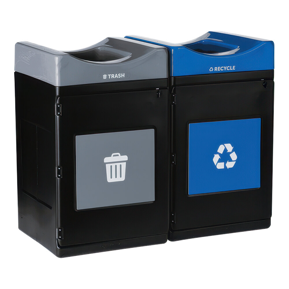 Commercial Zone Avante 110 Gallon Blue / Gray Polyethylene Rectangular ...