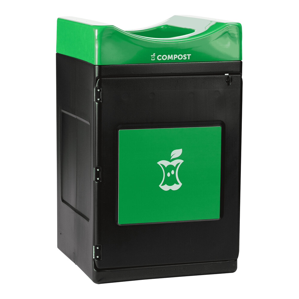 Commercial Zone Avante 55 Gallon Green Polyethylene Square Indoor ...