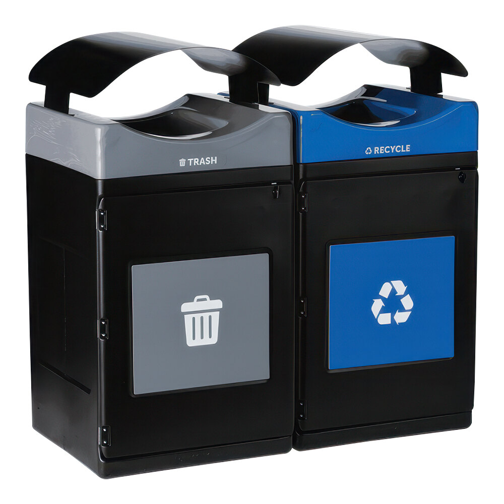 Commercial Zone Avante 110 Gallon Blue / Gray Polyethylene Rectangular ...