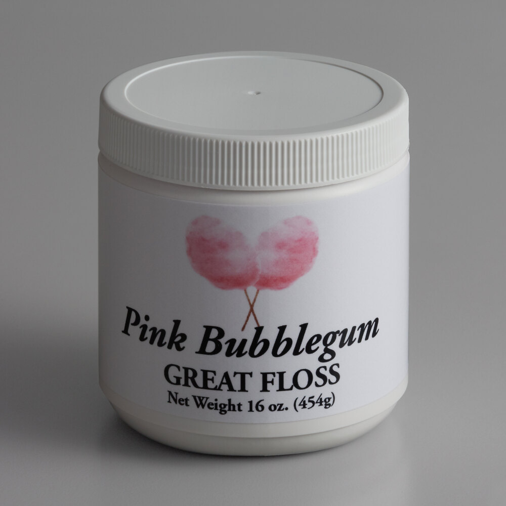 Great Western Great Floss 1 lb. Pink Bubble Gum Cotton Candy ...