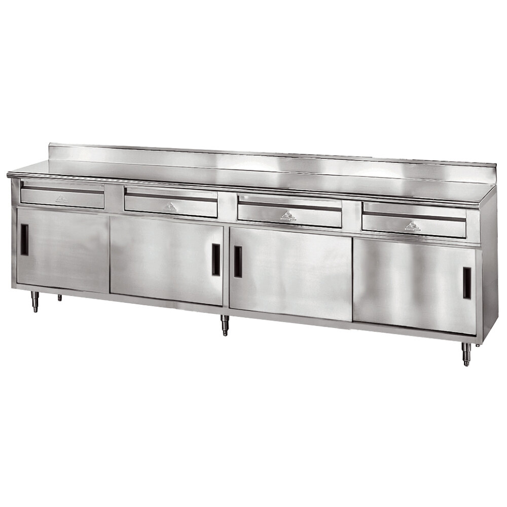 Advance Tabco SDRC-3010 30" x 120" 14 Gauge Enclosed Base Stainless ...