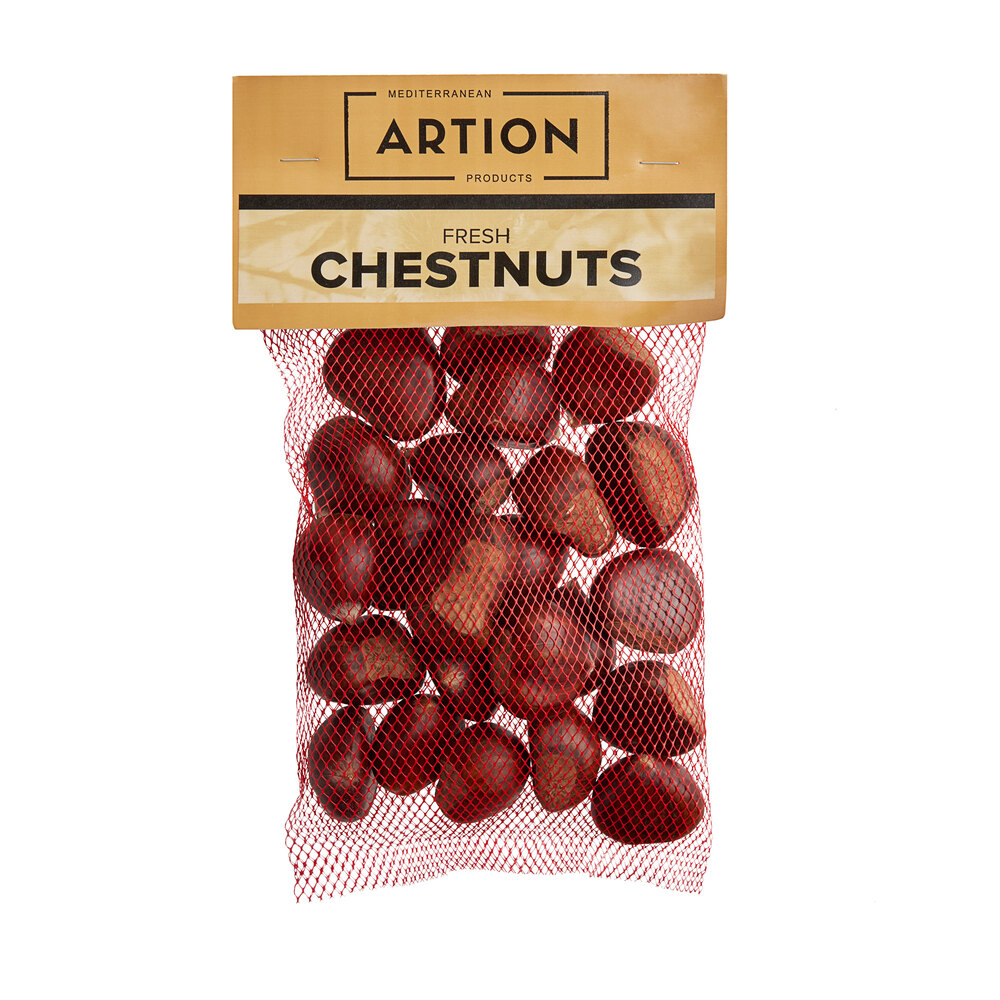 Artion Fresh Whole Raw Chestnuts 1 lb. - 5/Case