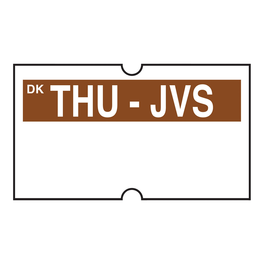 DayMark DuraMark™ 13/16" x 1/2" Permanent Thursday Day of the Week ...