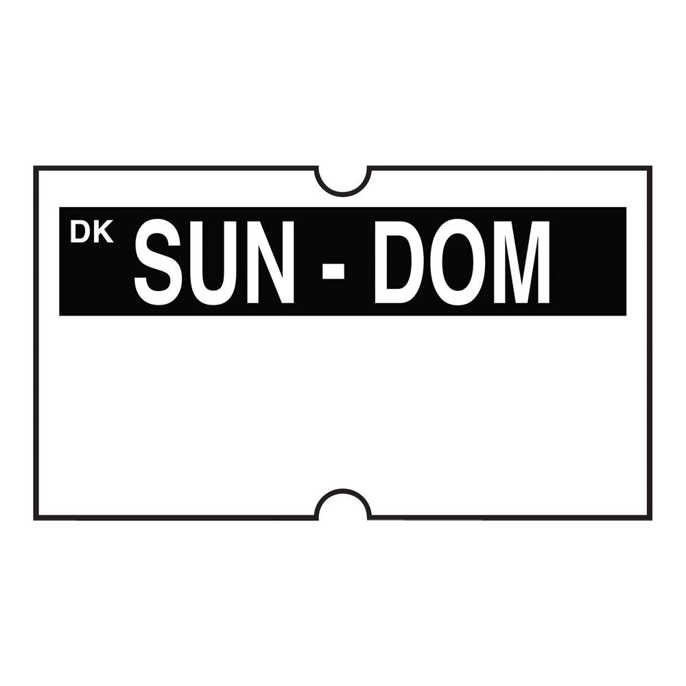 DayMark DuraMark™ 13/16" x 1/2" Permanent Sunday Day of the Week 1,000 ...