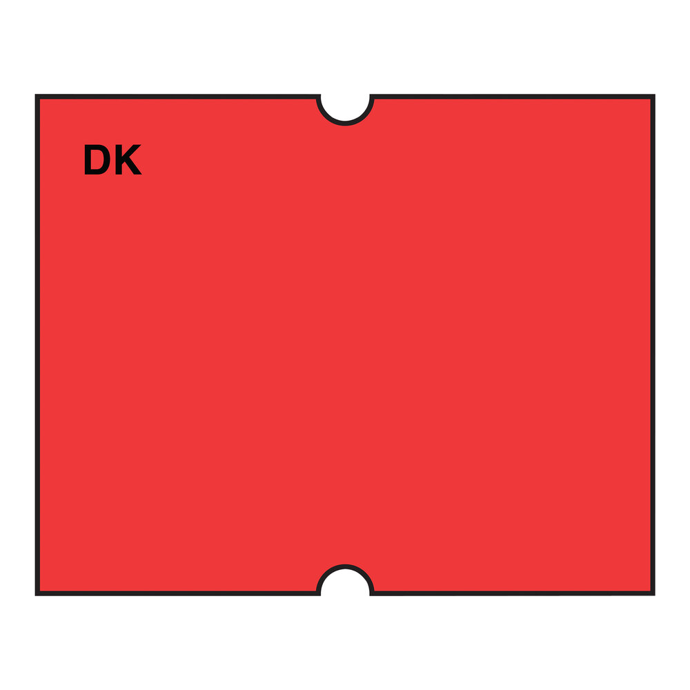 DayMark DuraMark™ 13/16" x 11/16" Permanent Fluorescent Red 1,000-Count ...