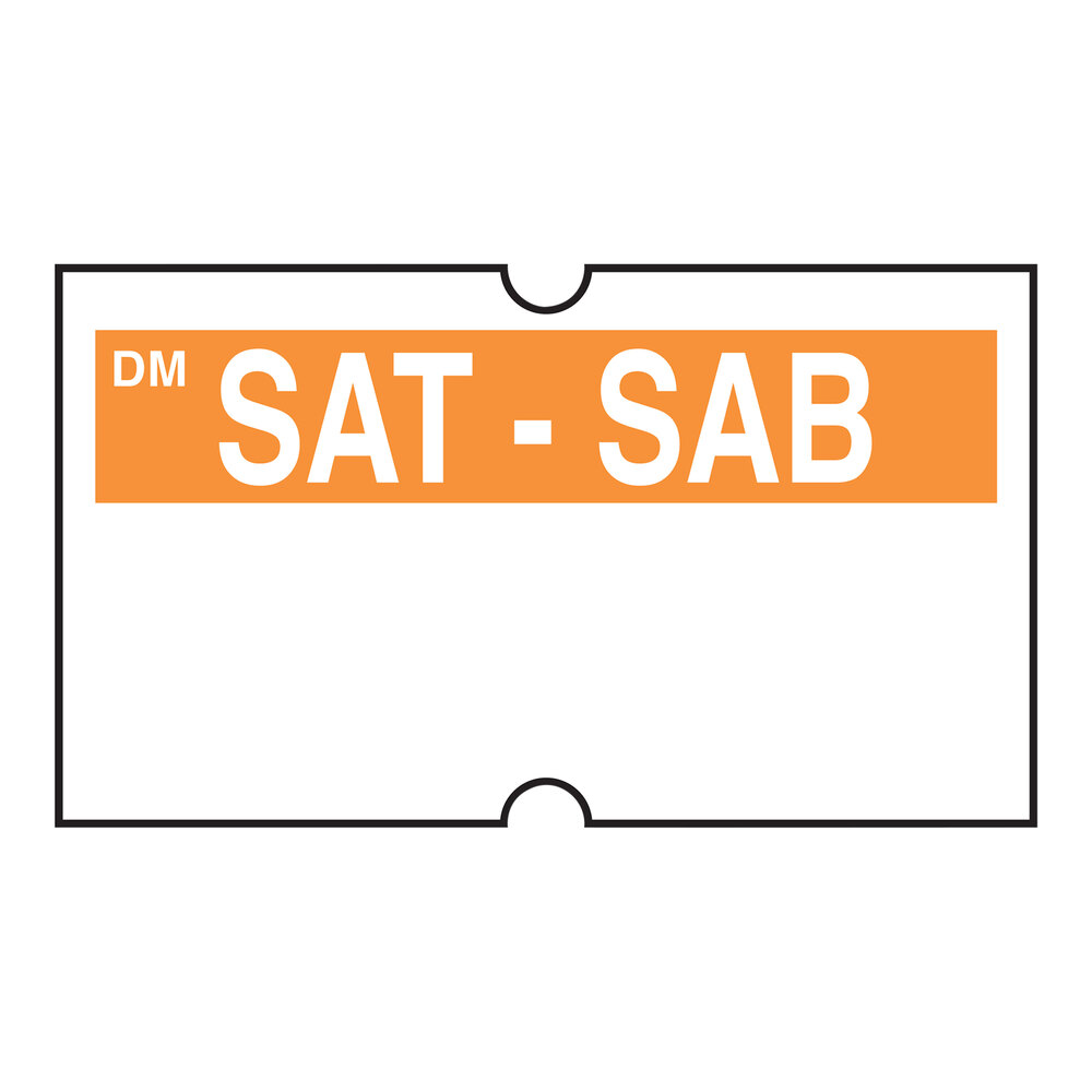 DayMark DissolveMark® 13/16" x 1/2" Dissolvable Saturday Day of the ...