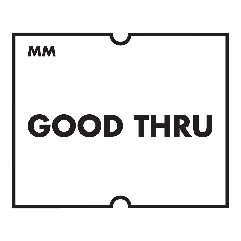 DayMark MoveMark™ 13/16" x 11/16" Removable White "Good Thru" 1,000-Count Date Coder Label Roll ...
