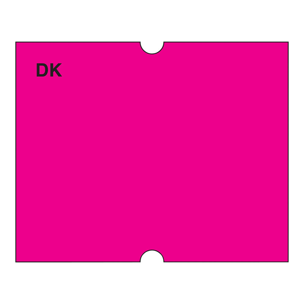 DayMark DuraMark™ 13/16" x 11/16" Permanent Fluorescent Pink 1,000 ...