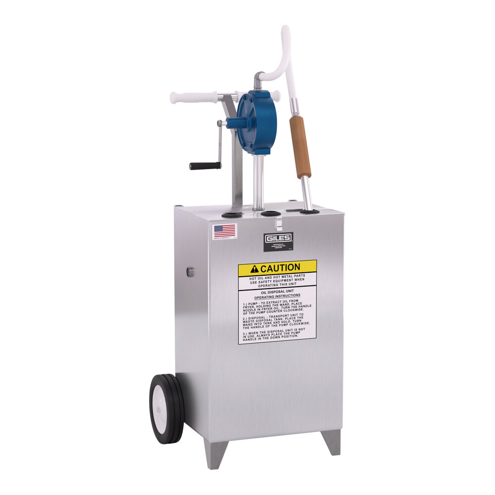 Giles GOC80 GOC 80 lb. Portable Waste Oil Caddy with Manual Pump