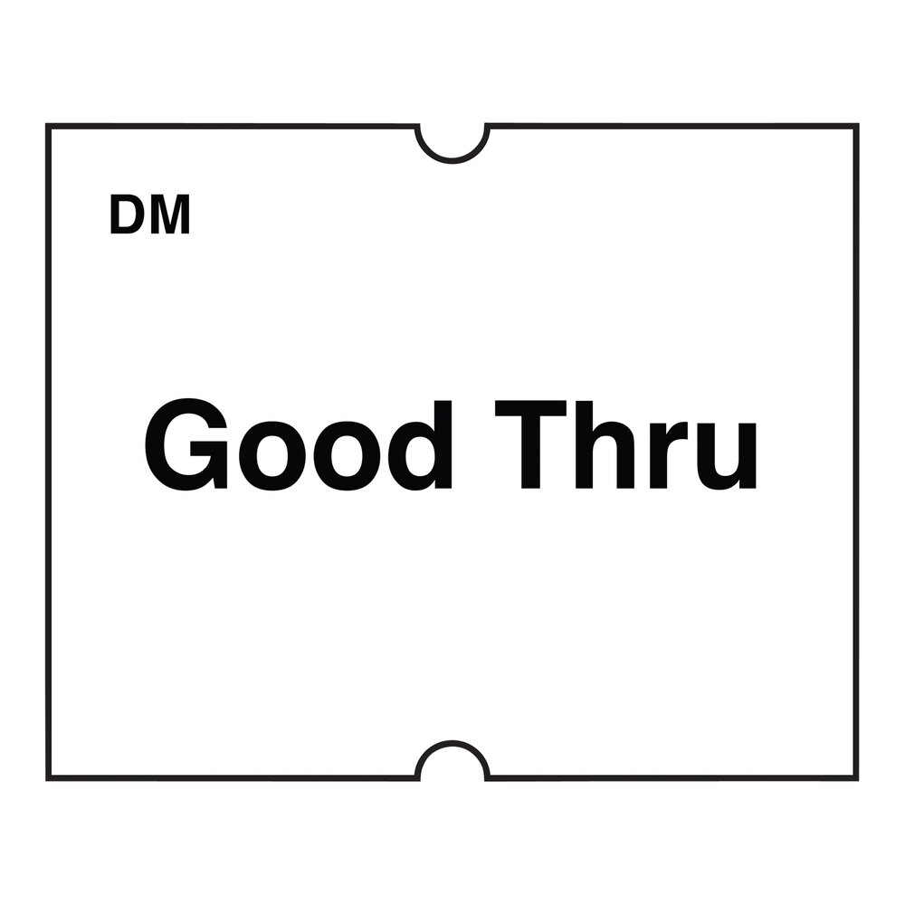 DayMark DissolveMark® 13/16" x 11/16" Dissolvable White "Good Thru ...