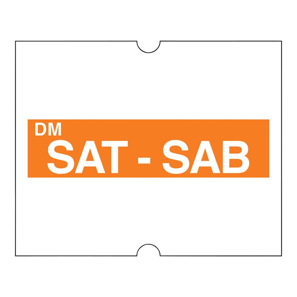 DayMark DissolveMark® 13/16" x 11/16" Dissolvable Saturday Day of the ...