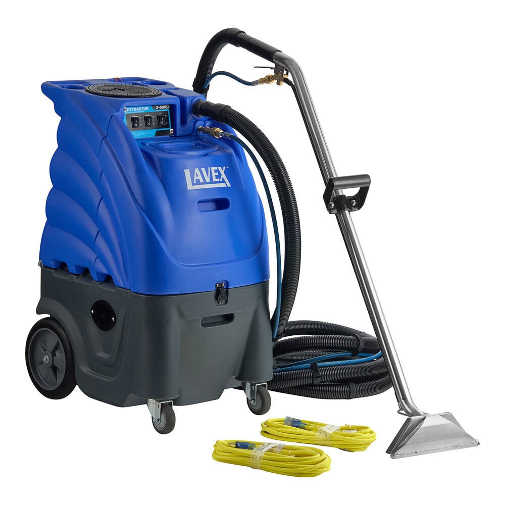 Lavex Dual 3-Stage Cold Water Carpet Extractor with 25' Hoses and 12 ...