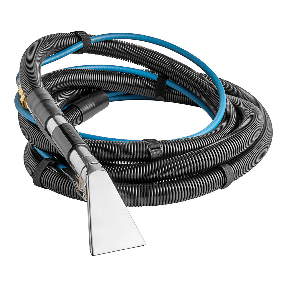 Lavex 15' External Vacuum and Solution Hose Set with 4" Stainless Steel ...