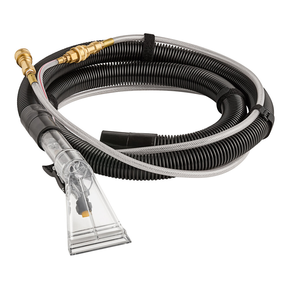 Lavex 7' External Vacuum and Solution Hose Set with 4" Plastic Clear ...