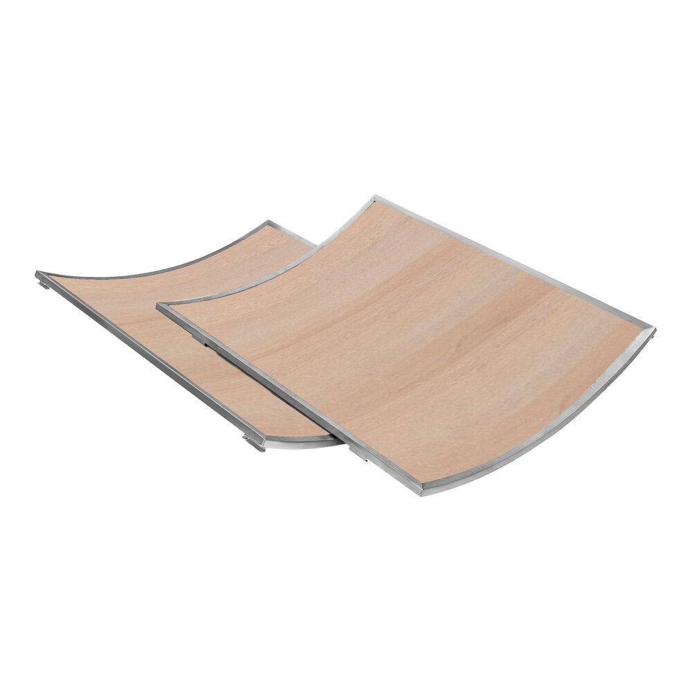 Eastern Tabletop Curved HUB 28" x 21 1/4" Bleached Wood Laminate Side ...