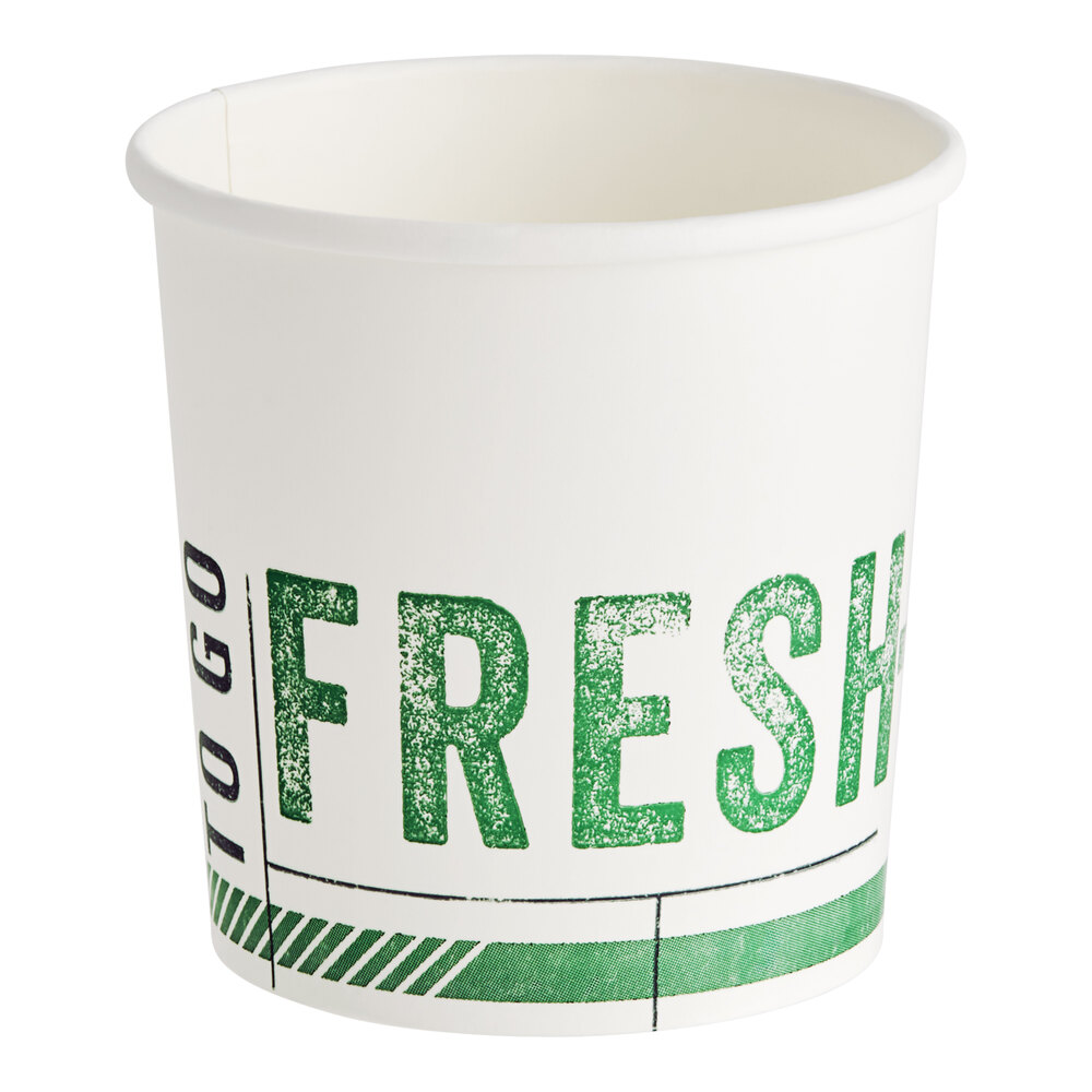 Inno-Pak To Go Fresh 16 oz. Poly-Coated Paper Food Cup - 500/Case