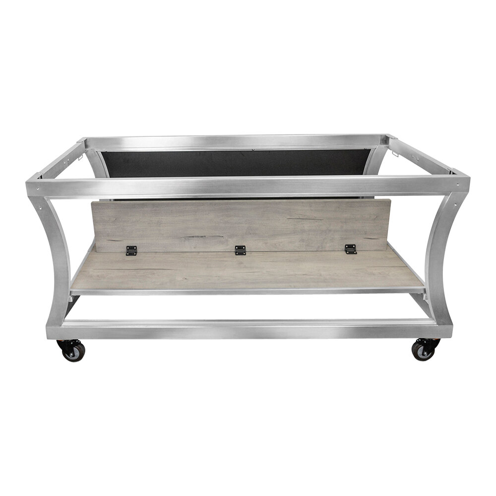 Eastern Tabletop Curved HUB 66" x 30 3/4" x 32 1/4" Gray Wash Laminate ...