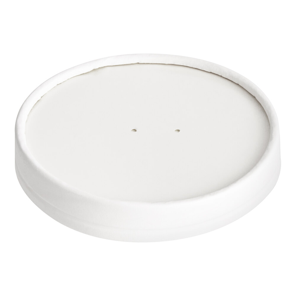 Inno-Pak To Go Fresh 32 oz. White Poly-Coated Paper Food Cup Vented Lid ...