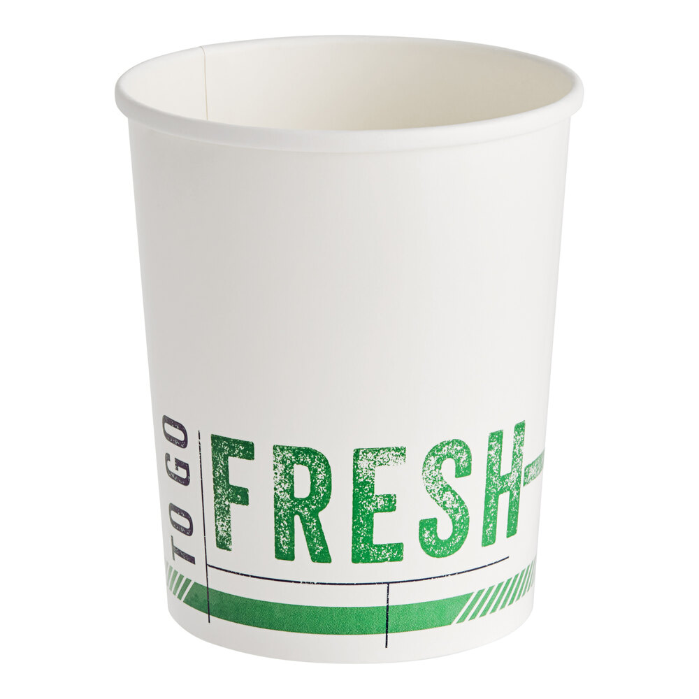 Inno-Pak To Go Fresh 32 oz. Poly-Coated Paper Food Cup - 500/Case