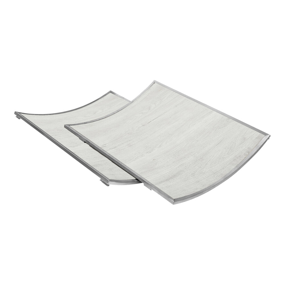 Eastern Tabletop Curved HUB 28" x 21 1/4" White Wash Laminate Side ...