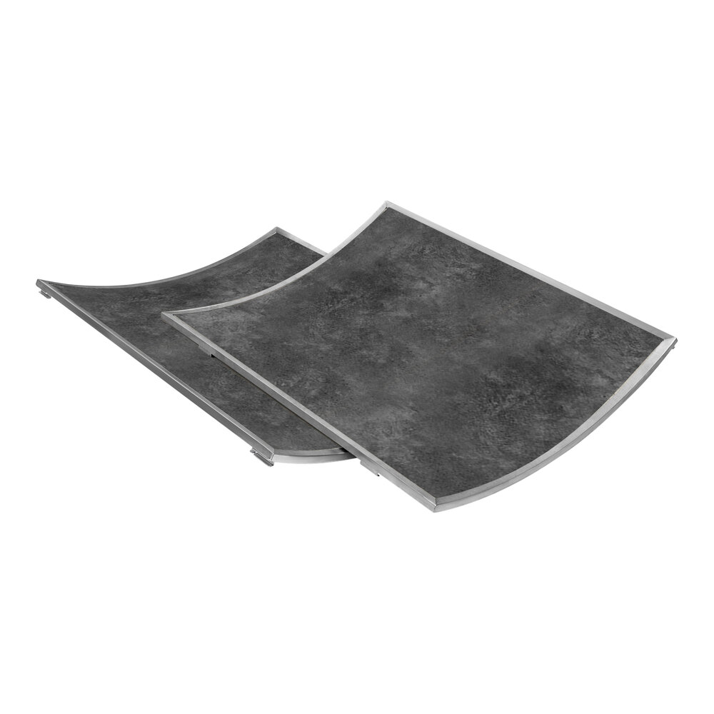 Eastern Tabletop Curved HUB 28" x 21 1/4" Charcoal Laminate Side Panel ...